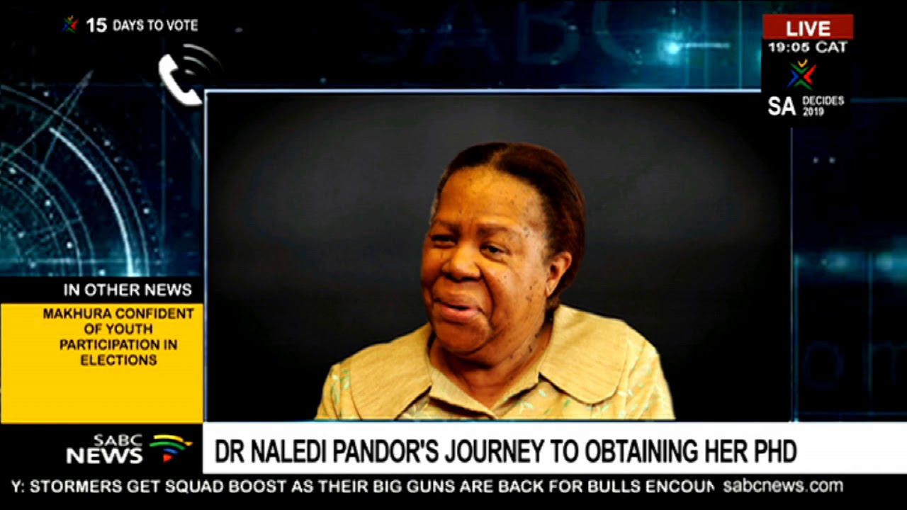 Dr Naledi Pandor's journey to obtain her PhD - YouTube