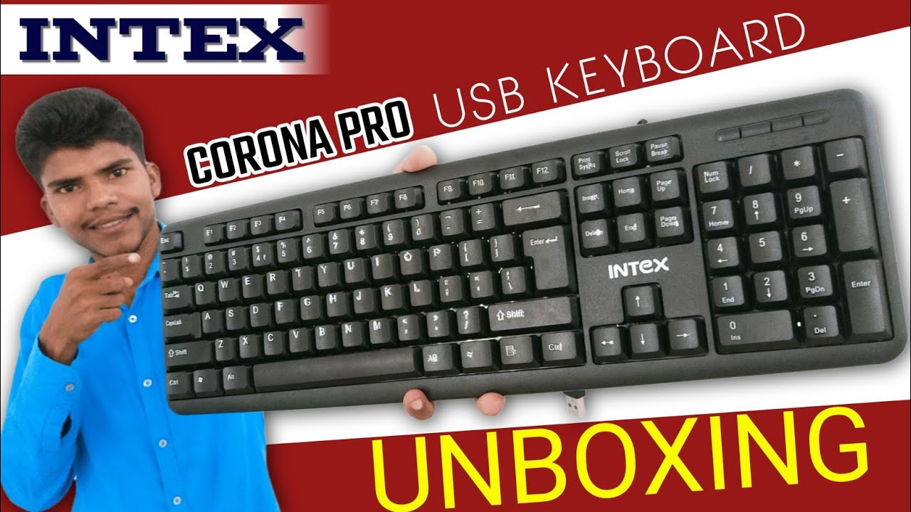 Intex Corona Pro Usb Keyboard Unboxing & Review @ ₹300 | Best Keyboard ...