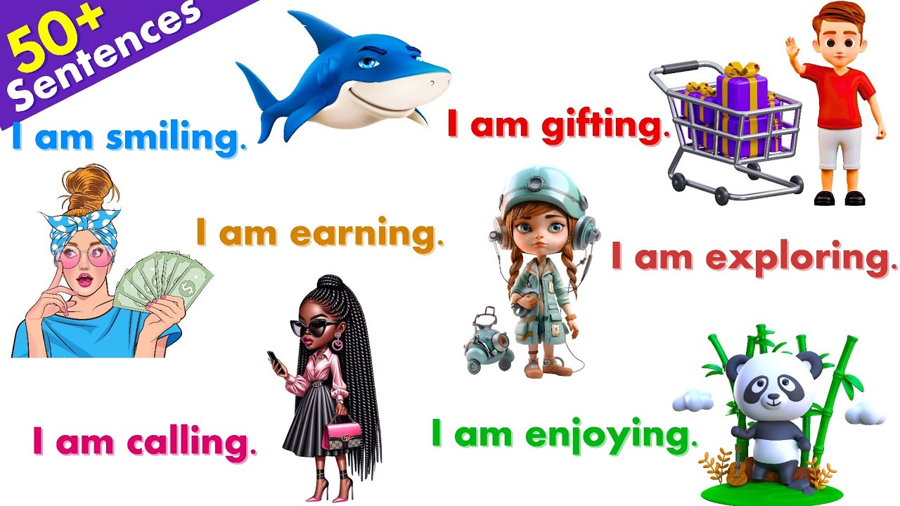 50 action verbs with sentences | I am sentences | enhance your English ...