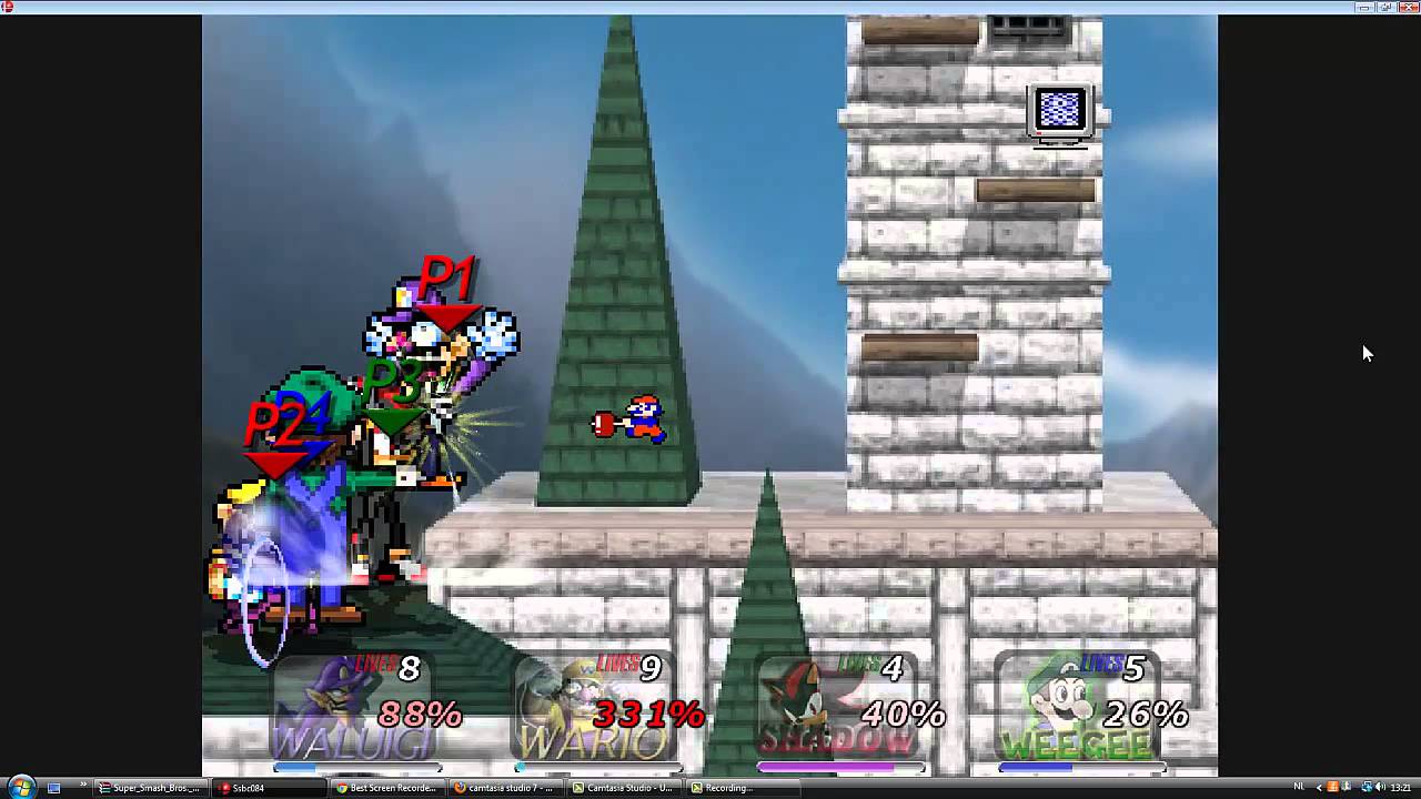 Super Smash Bros Crusade. Waluigi And Wario vs Shadow And Weegee - YouTube