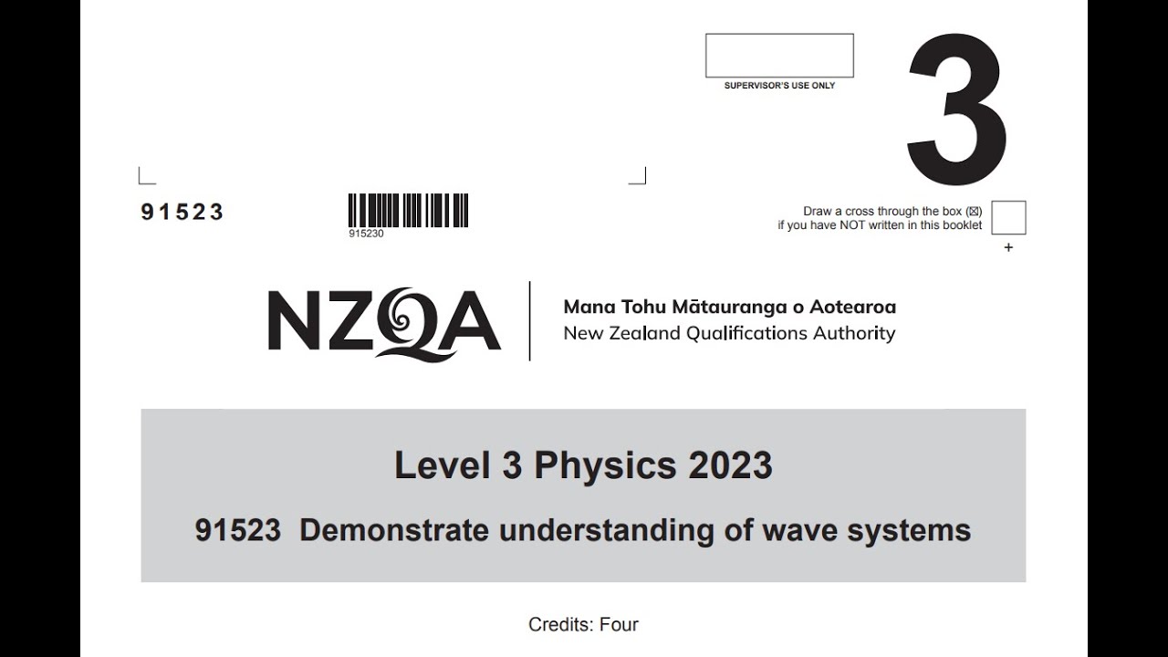 NCEA Level 3 Physics - Wave Systems 2023 Exam Paper NZQA 91523 - YouTube