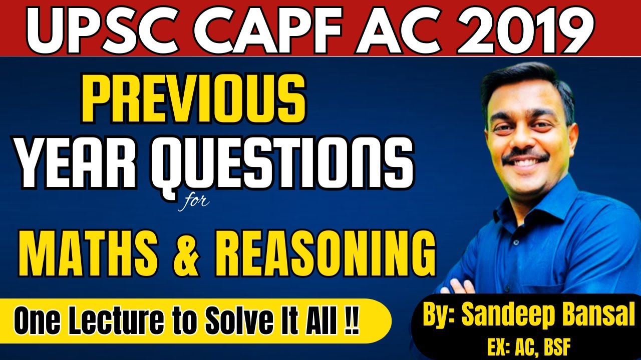 CAPF AC 2019: Maths & Reasoning FULL ANSWER KEY & EASY EXPLANATIONS ...
