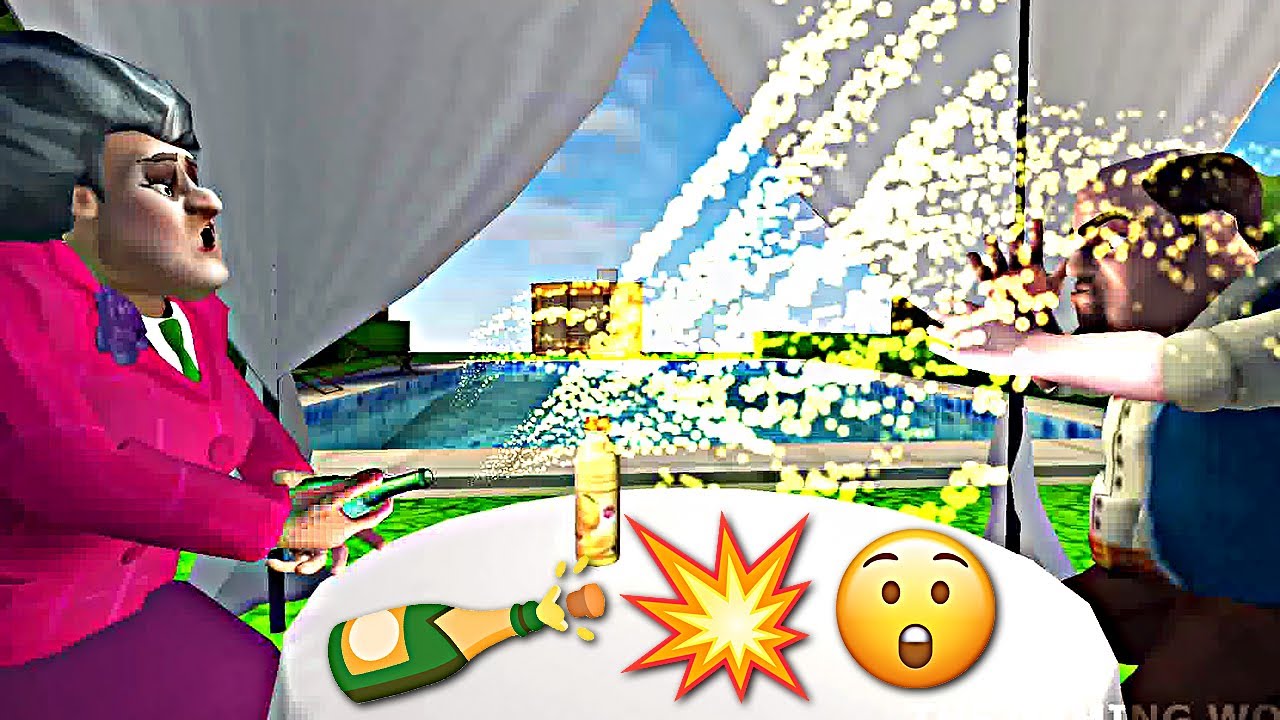 That party didnt end well 😂 Poppin Bottle - SCARY TEACHER 3D Chapter 4 ...