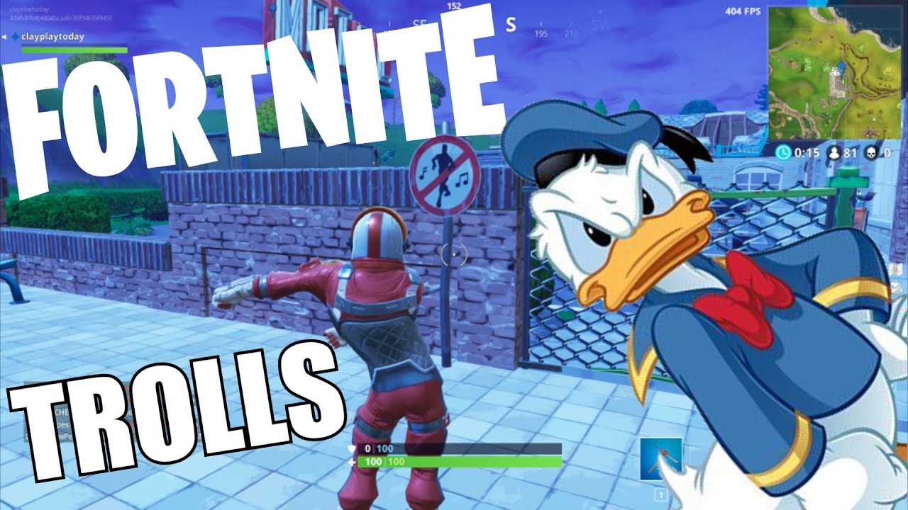 DONALD DUCK TROLLS KIDS ON FORTNITE - YouTube