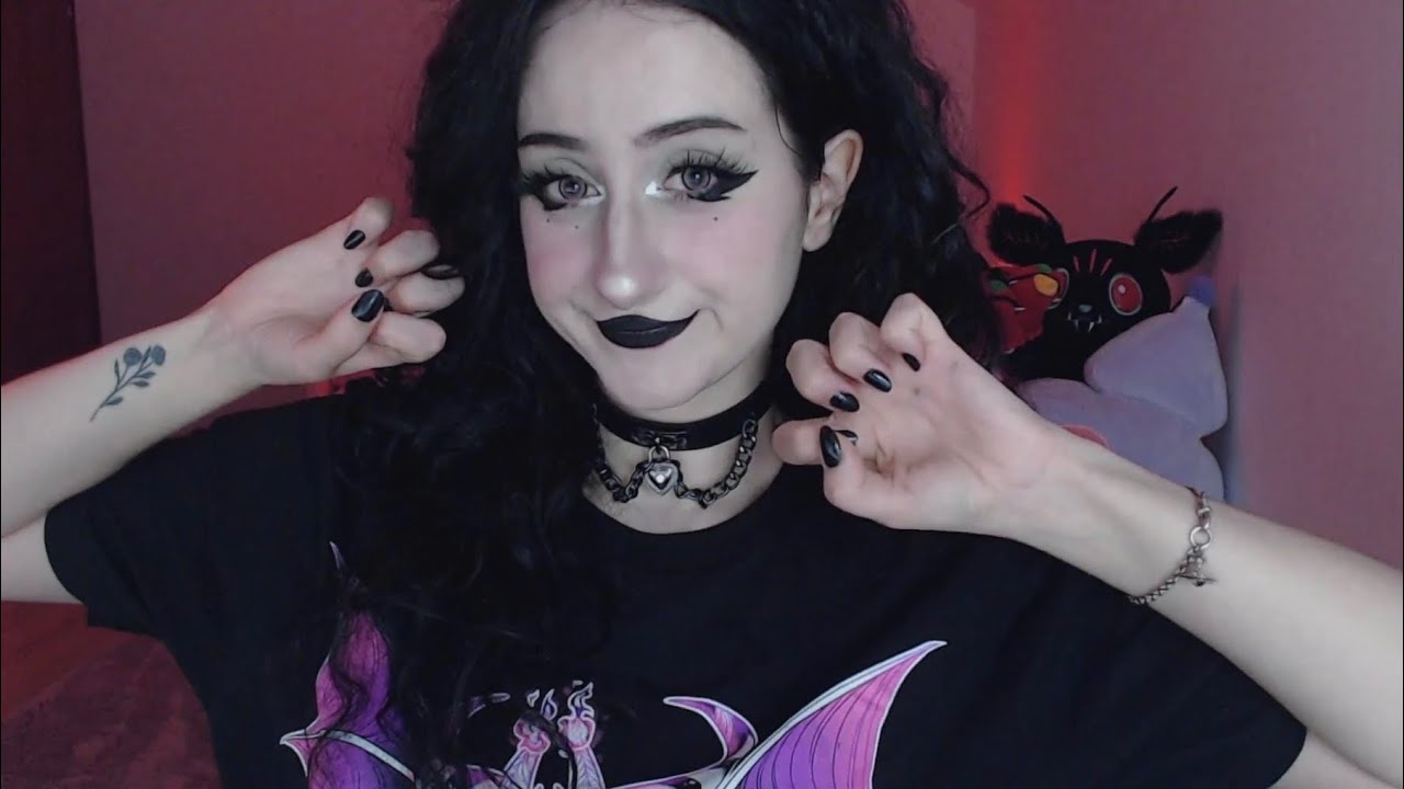 ASMR Cute Goth makes you feel better - YouTube