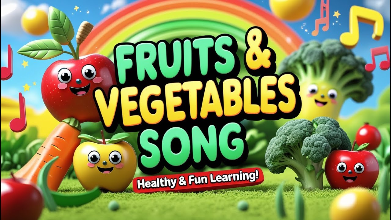 Fruits and Vegetables Song for Preschool | Kids' Learning Video | Fun ...