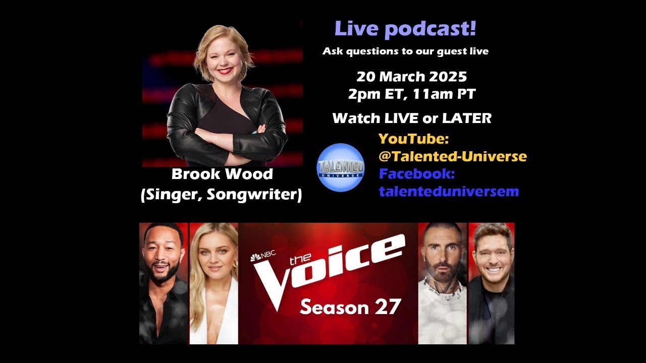 Brook Wood (Singer, Songwriter (The Voice - season 27), joins us for a ...