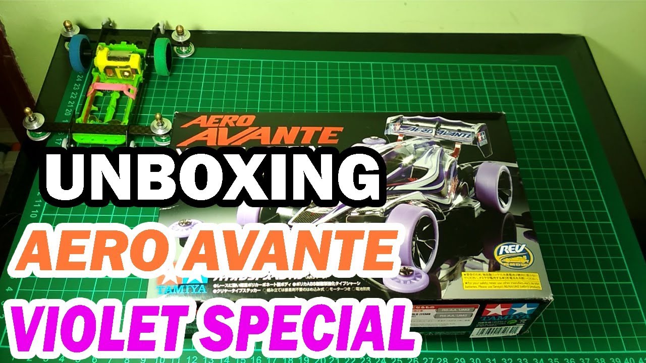 ミニ四駆 Tamiya Mini 4WD | AERO AVANTE violet special (AR Chassis) - YouTube