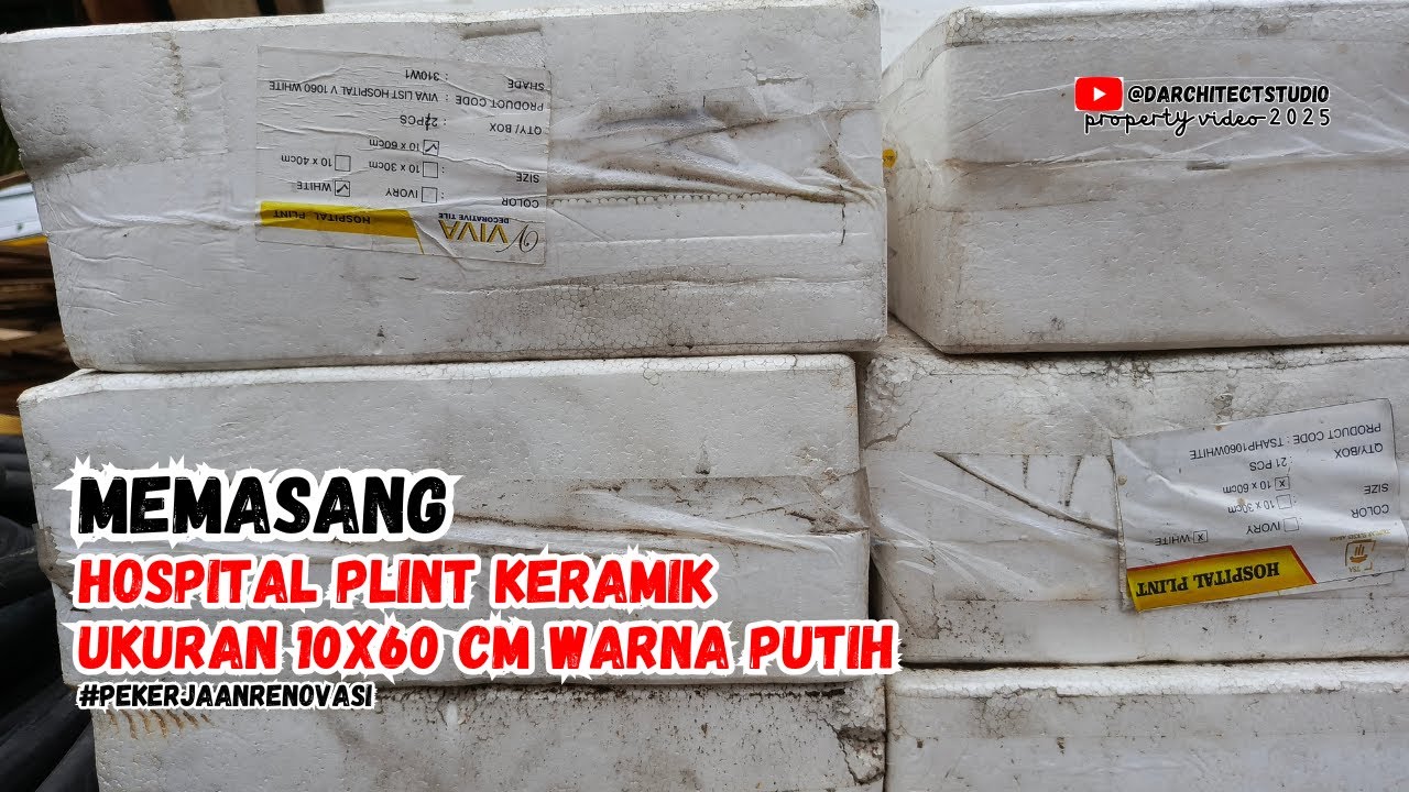 MEMASANG HOSPITAL PLINT KERAMIK UKURAN 10x60 CM WARNA PUTIH - YouTube