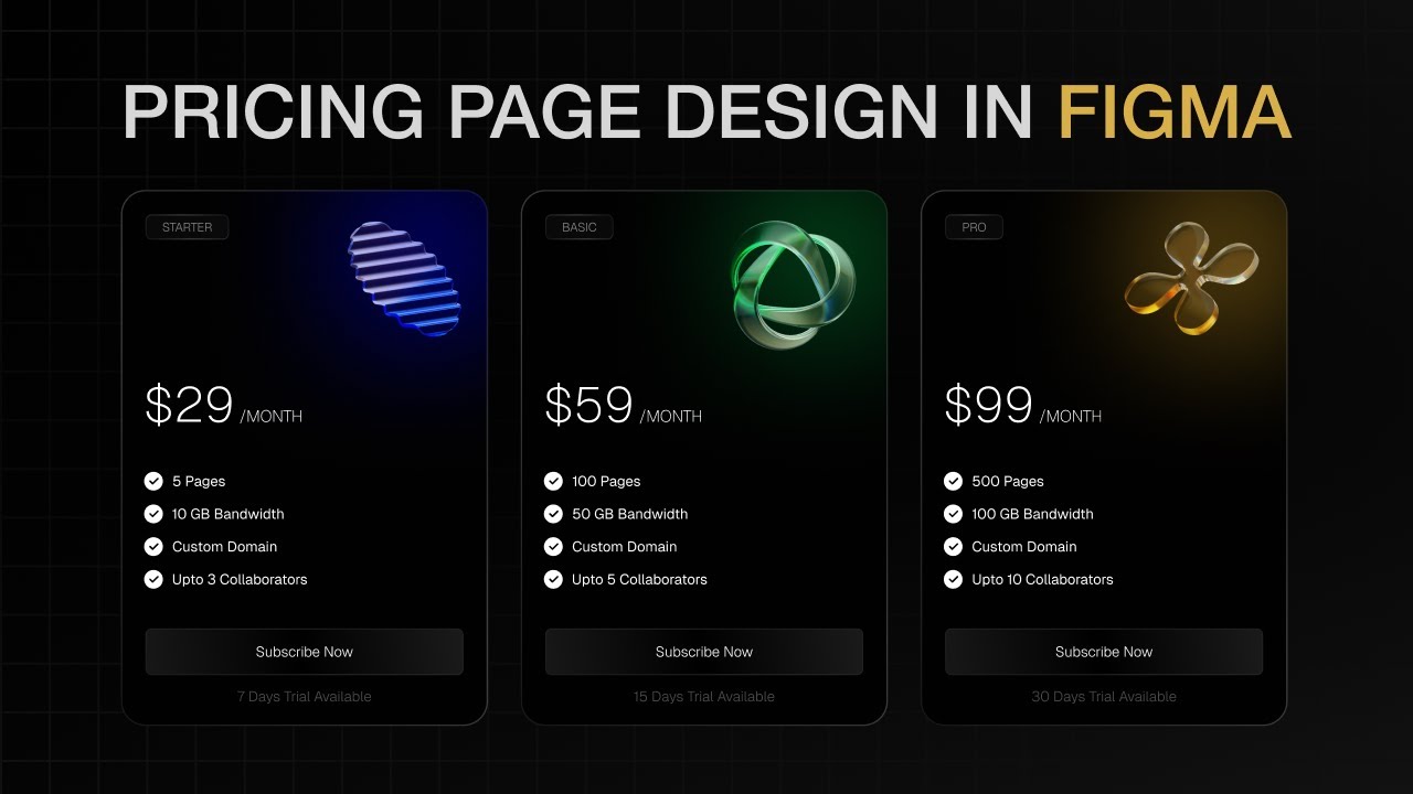 Pricing Page Design in Figma - YouTube