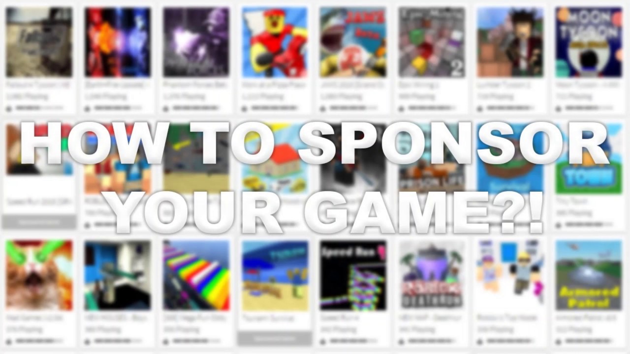 How to sponsor your roblox game - YouTube