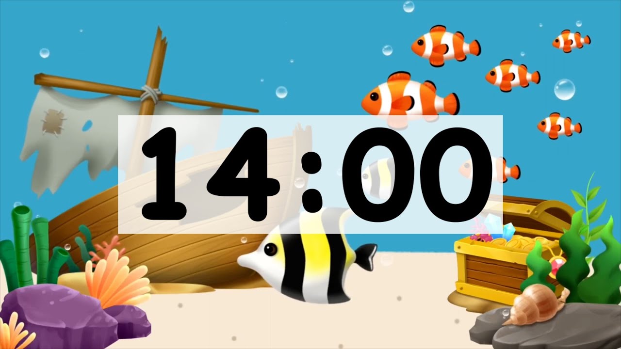 14 Minute Countdown Timer Alarm Clock With Music, Timer for Kids Animal ...