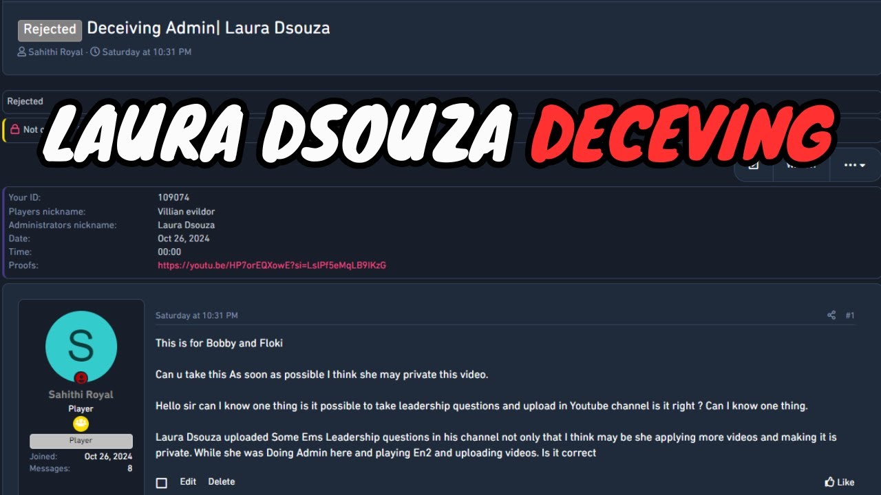 Deceiving Admin | Laura Dsouza | MR.WINGS - YouTube