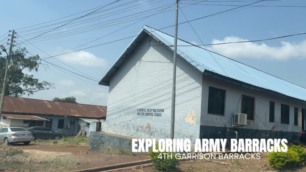 DRIVING IN AFRICA, EXPLORING MILITARY BARRACKS || Dakodwom to 4th ...