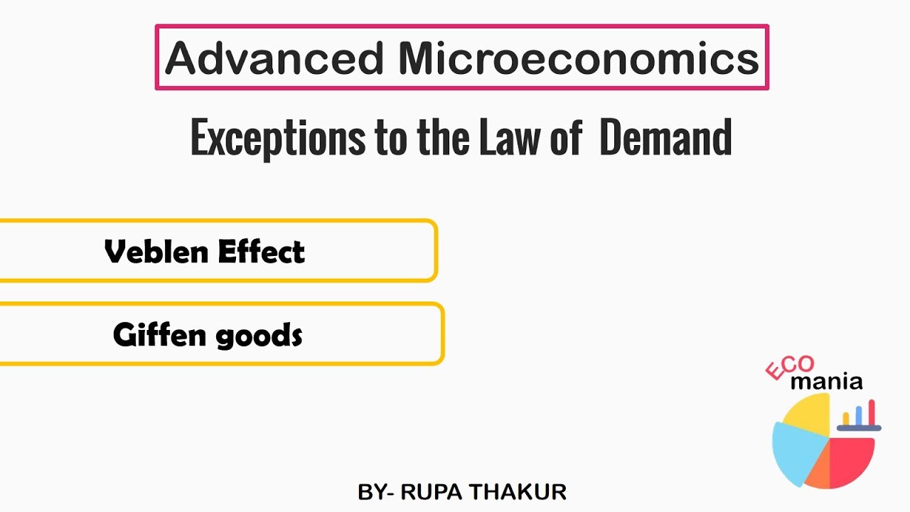Veblen effect|Giffen goods| Exceptions to the law of demand| UGC NET ...