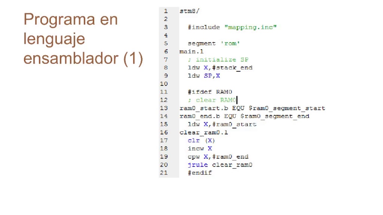 Programa en lenguaje ensamblador - YouTube