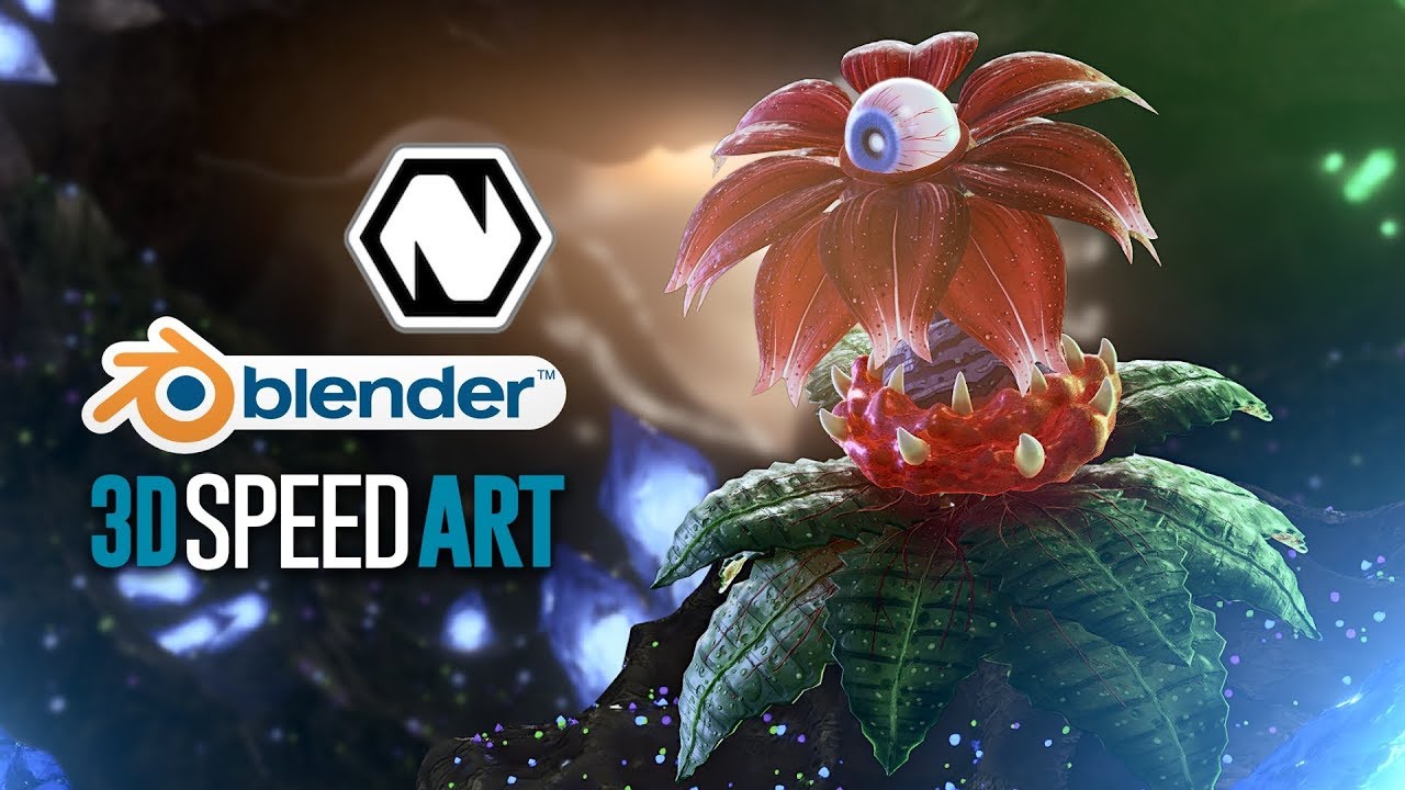 Blender + Natron | Evolved Flower | 3D Animation Speed Art - YouTube