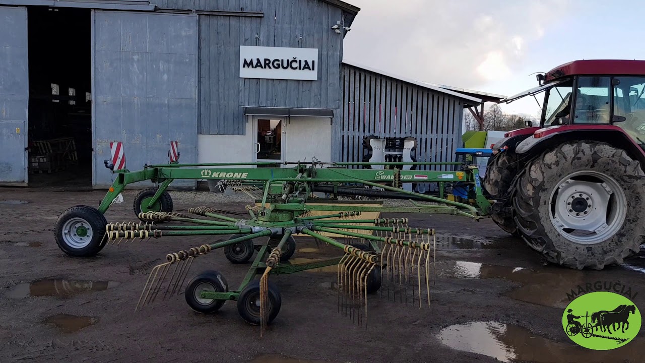 Grėblys "Krone Swadro 900", 8,8 m. - YouTube