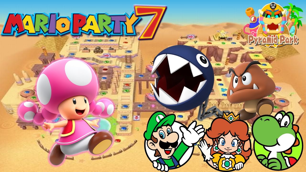 Mario Party 7 - Toadette vs Luigi vs Daisy vs Yoshi - Pyramid Park ...