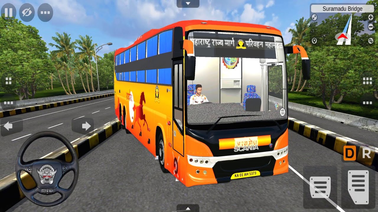 MSRTC Ashwamedh Scania Bus Driving in Bus Simulator Indonesia - Android ...