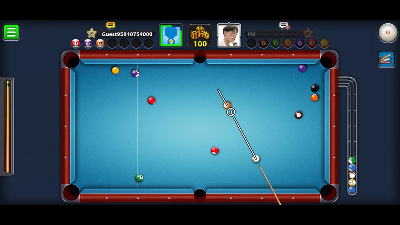 8 Pool Ball Game 1vs computer Game - YouTube
