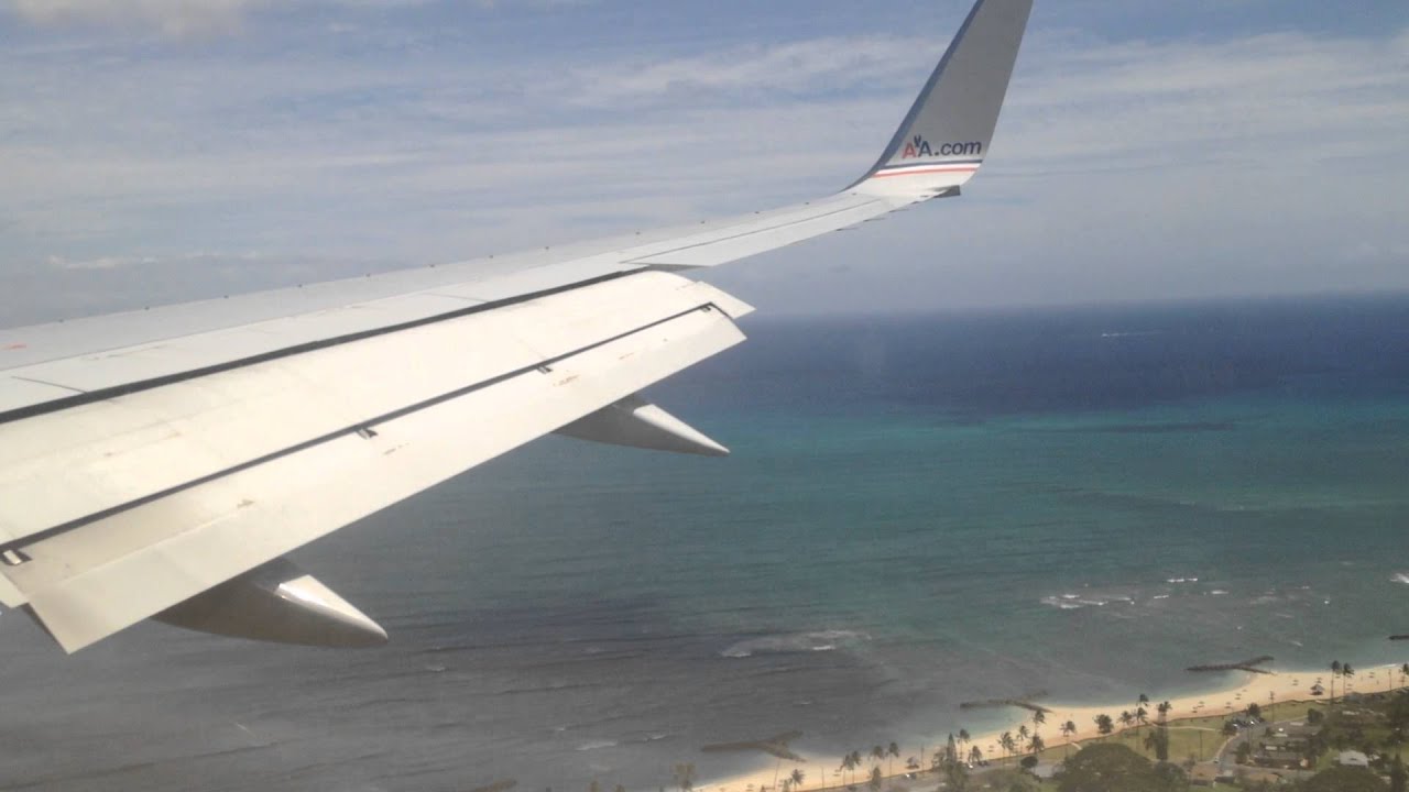 American Airlines B757 Landing in Honolulu from LAX 4/18/14 - YouTube