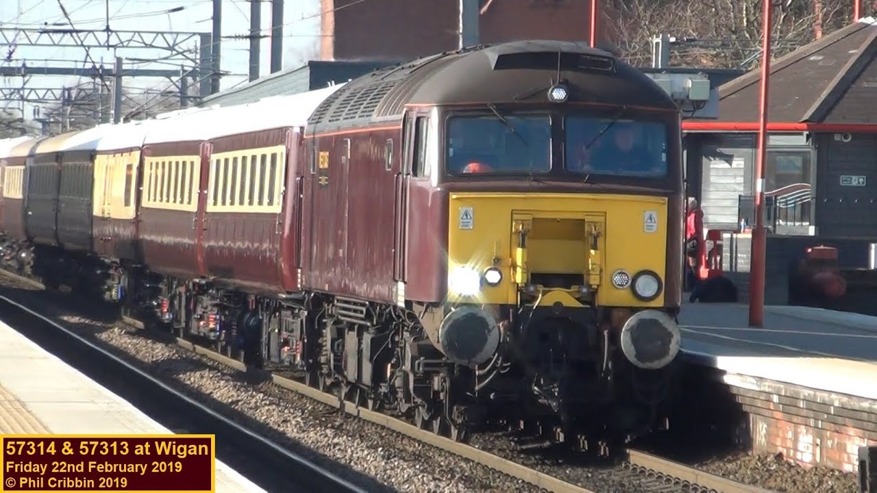 57314 & 57313 at Wigan - 22nd February 2019 - YouTube