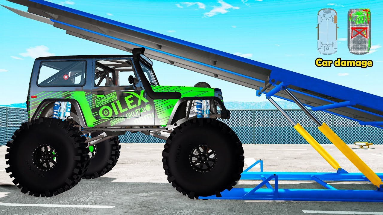 Car Crusher Machine #2 - Beamng drive - YouTube