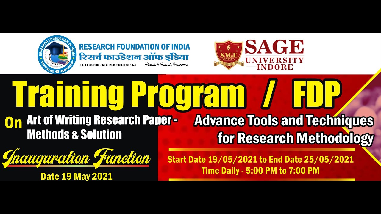 Valedictory Function (Day-7) Training Program /FDP-Research Paper ...