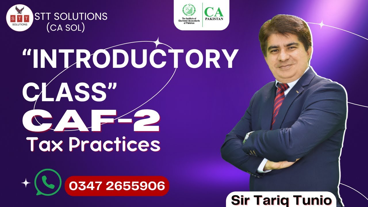 1st Class of CAF-02 by Sir Tariq Tunio March-25 Attempt - YouTube