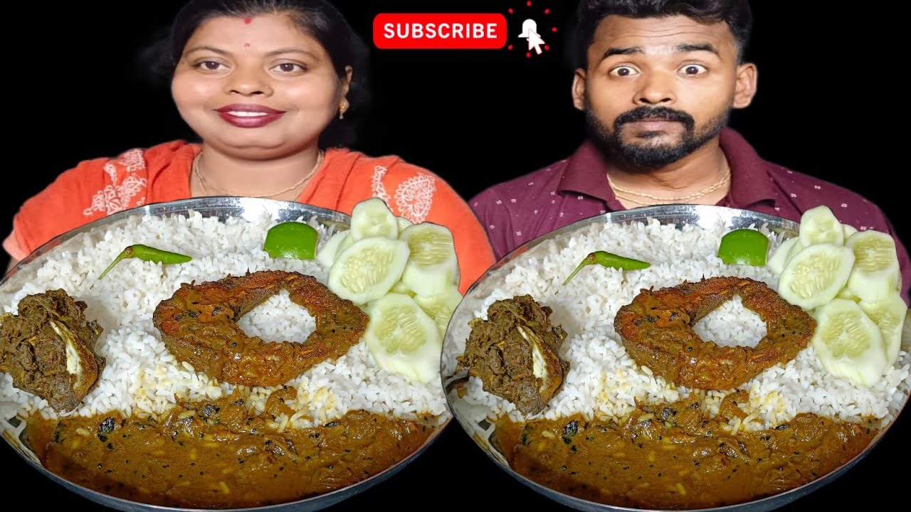 spicy fish curry with rice eating challenge//mach bhat eating challenge ...
