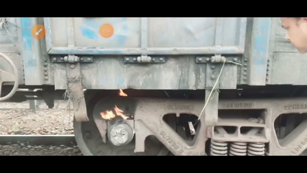 HOT AXLE BOX @ C&W @ RAILWAY - YouTube