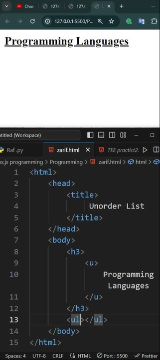 Unorder list in Html | How to make Unorder List in HTML #programminglanguage @HabluProgrammer ...