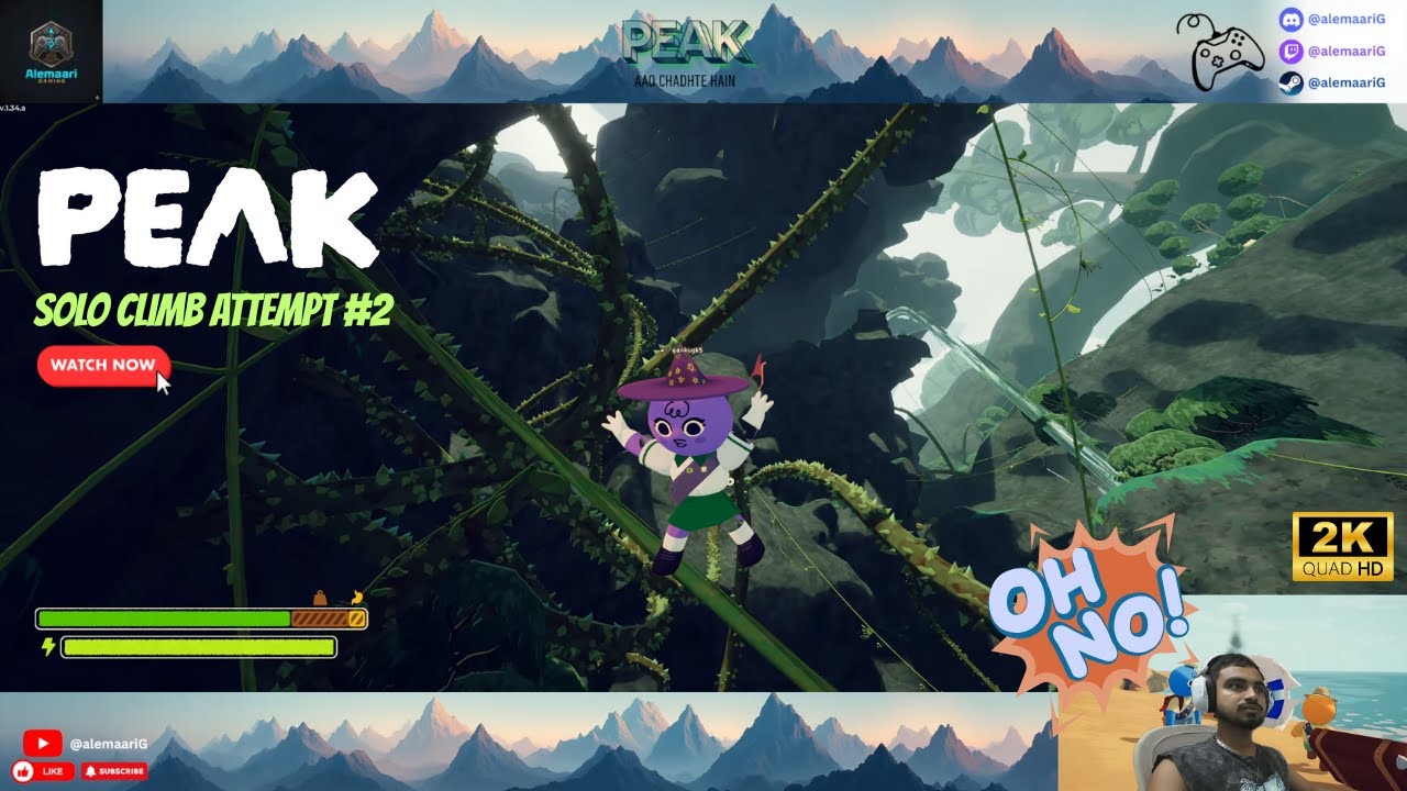 Peak Game | Attempting Solo Climb Again | Ultrawide 2K Livestream - YouTube