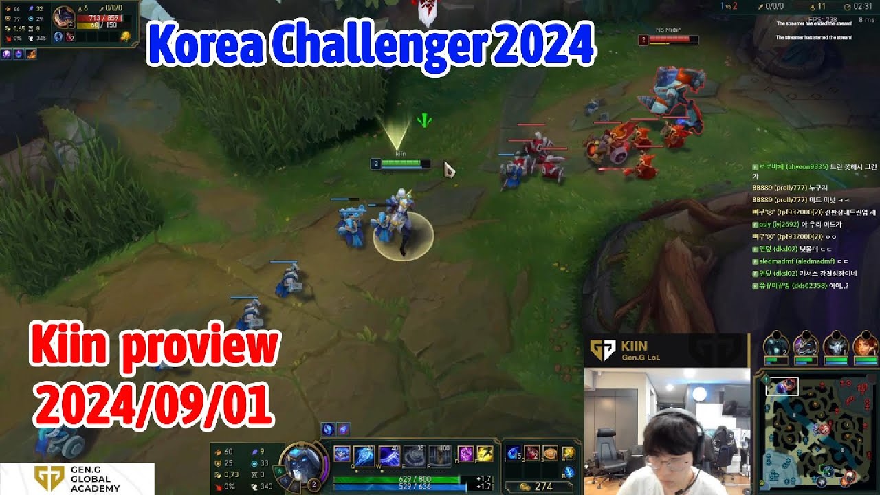 Kiin proview 2024/09/01 ryze corki smolder Korea challenger | Kiin第一视角 - YouTube