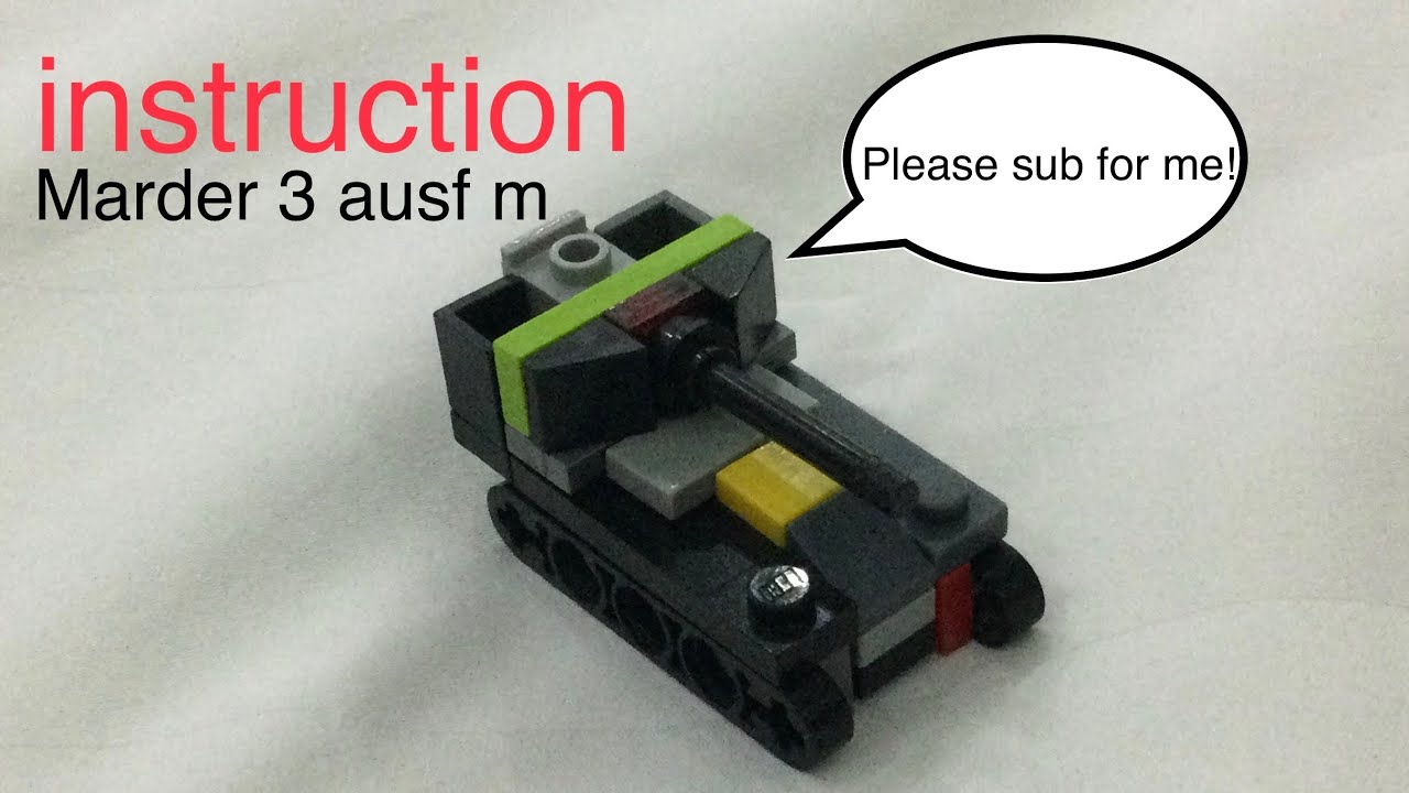 Lego tank marder 3 ausf m instruction - YouTube