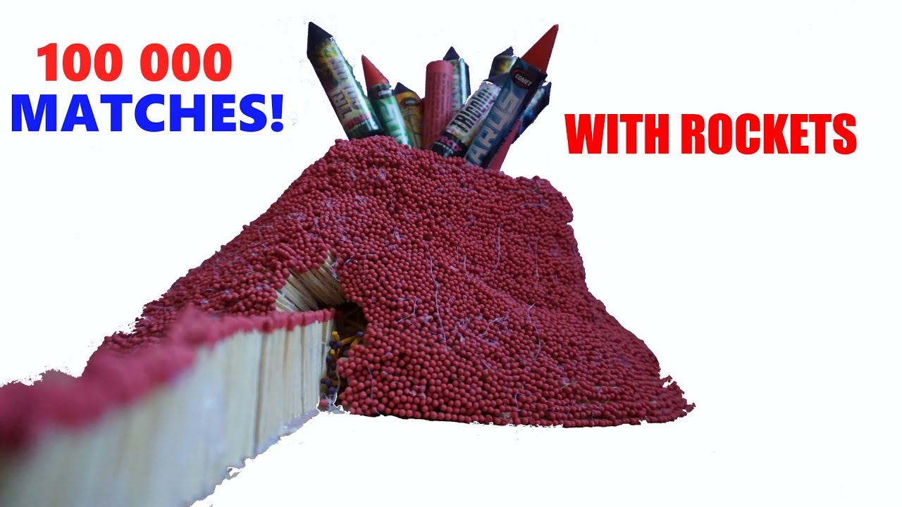 Match Chain Reaction😱 WITH ROCKETS🚀 Amazing VOLCANO ERUPTION🌋 - YouTube