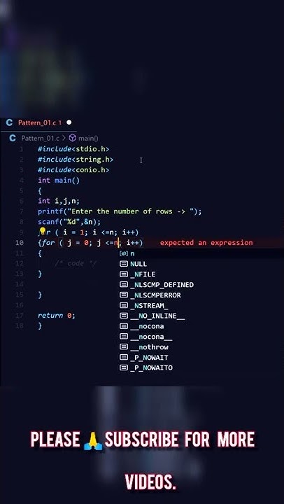 Simple c programming pattern 1 | bhola c programming #programming #cprogramming #computer - YouTube