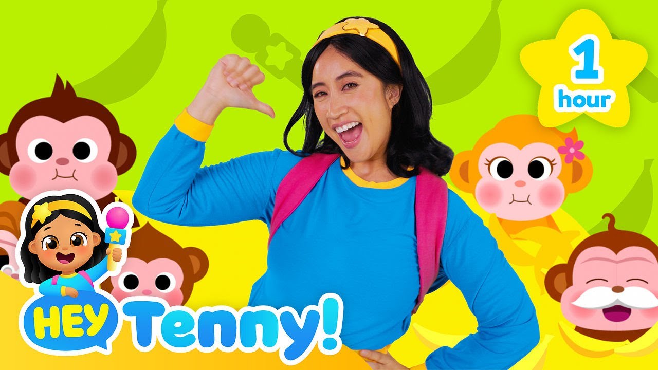 [1 Hour] Monkey Banana 🐵 | Nursery Rhymes | Kids Songs | Hey Tenny ...