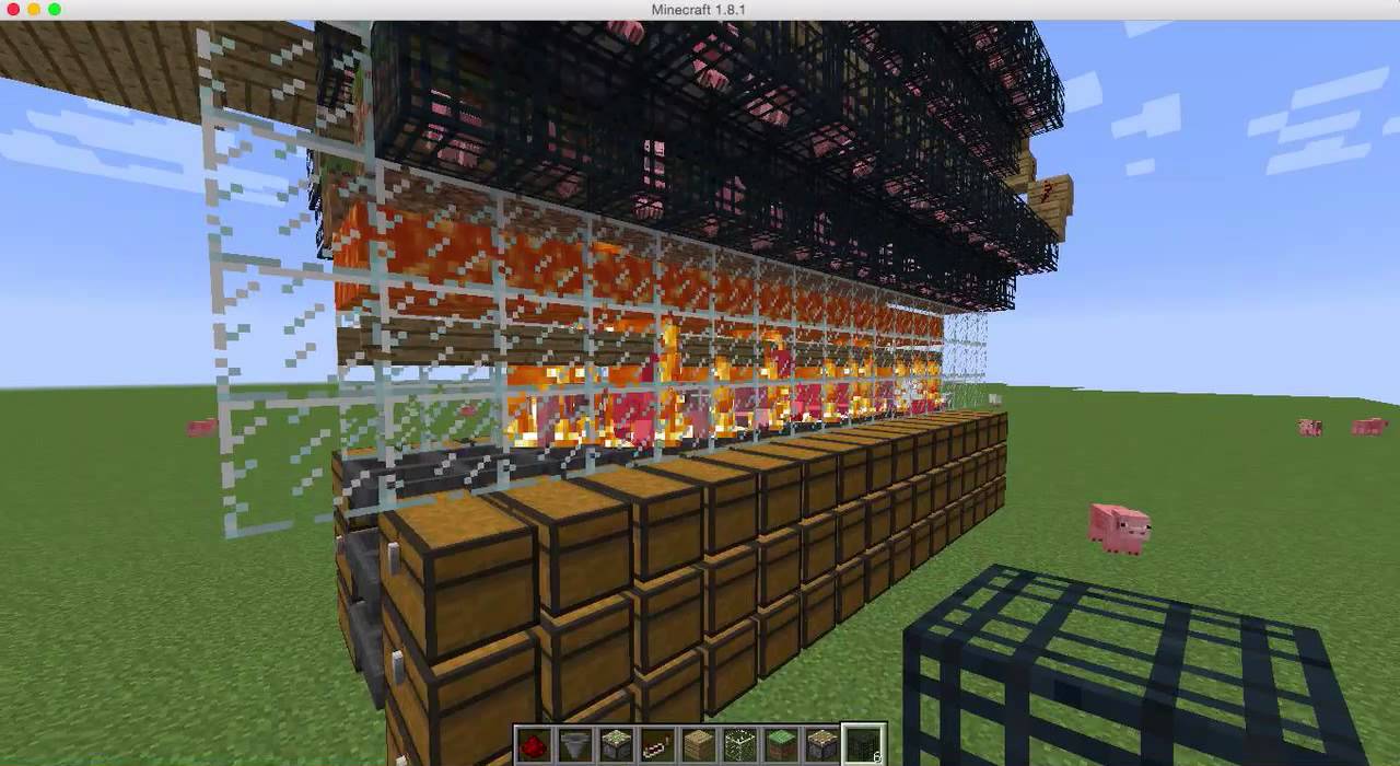 Minecraft pig farm - YouTube
