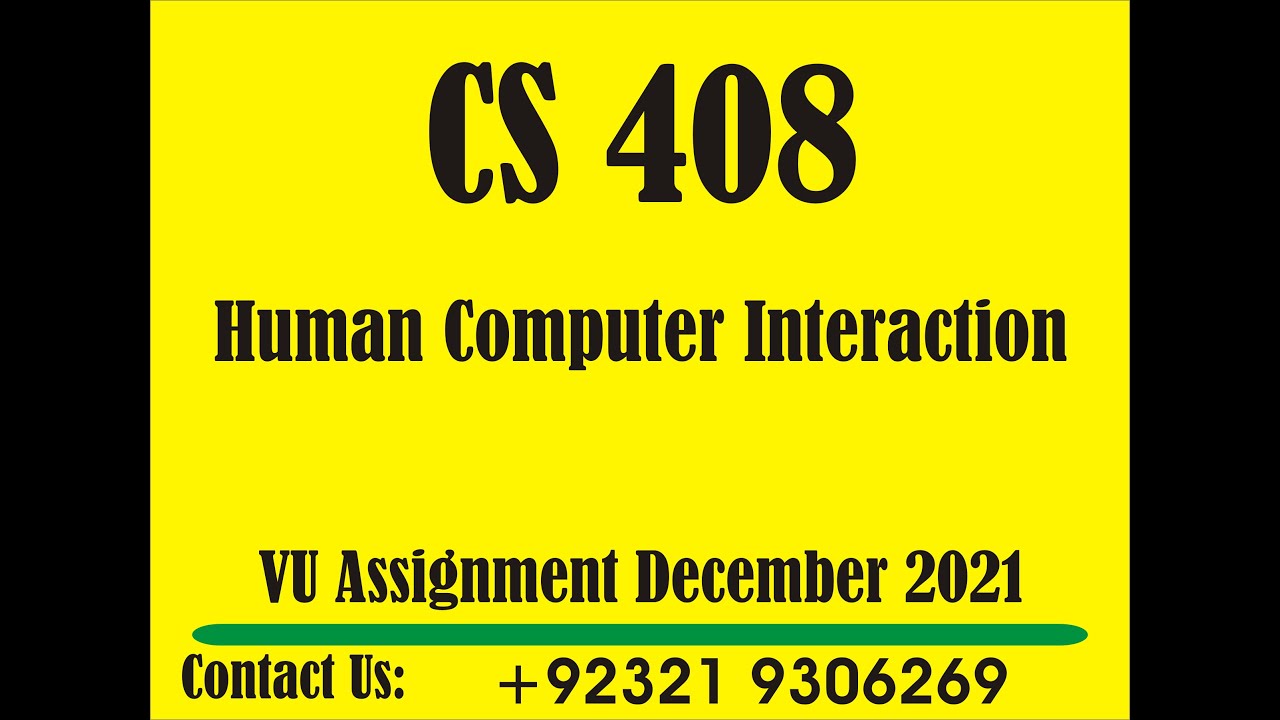 CS408 Assignment 2 Solution | CS 408 Assignment 2 Fall 2021 | Jobs 24 Hour - YouTube