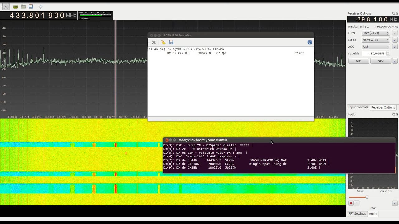 DX Cluster via Packet Radio (AX.25) @ Cubieboard - YouTube