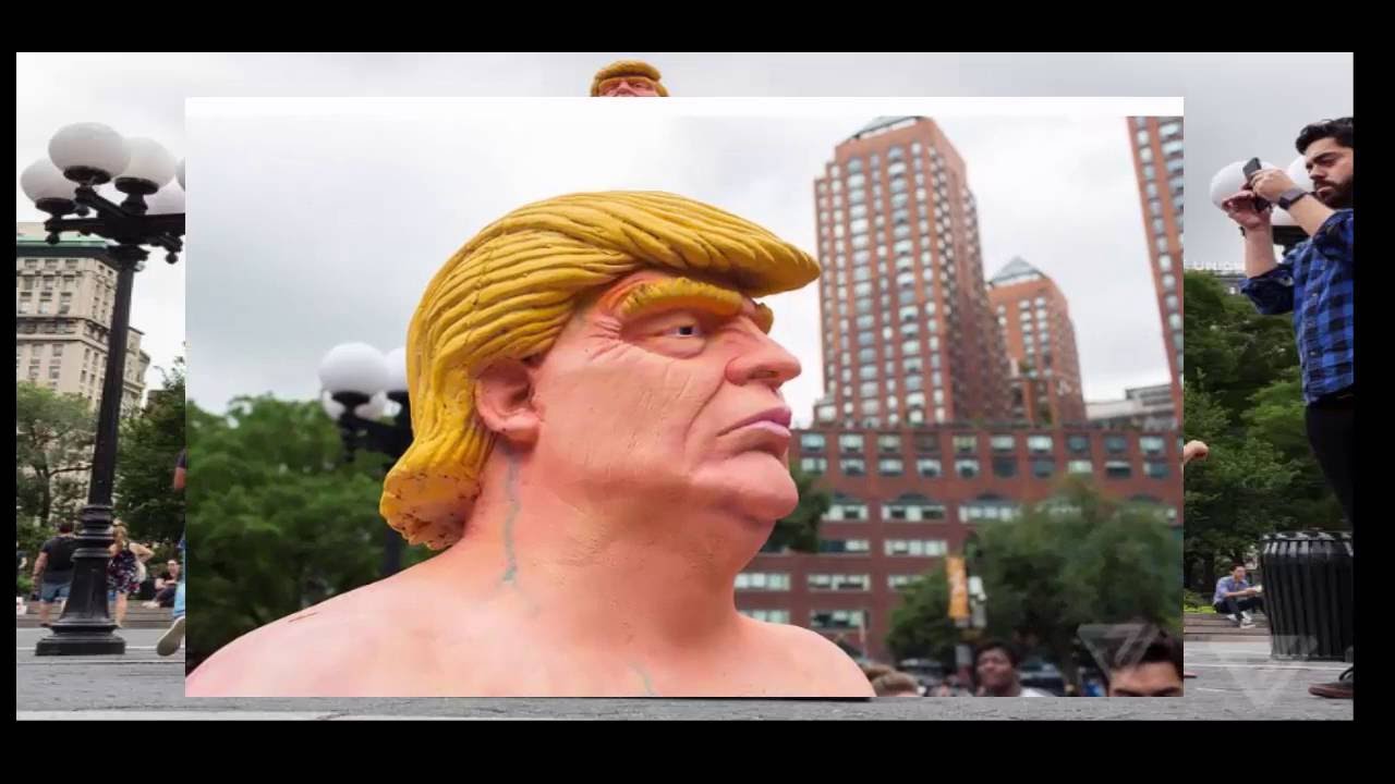 donald trump statue union square | donald trump statue nyc - YouTube