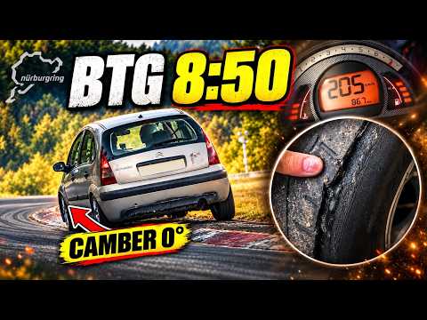 Citroen C3 from hell Under 9 in condizioni pietose. Nürburgring Nordschleife 