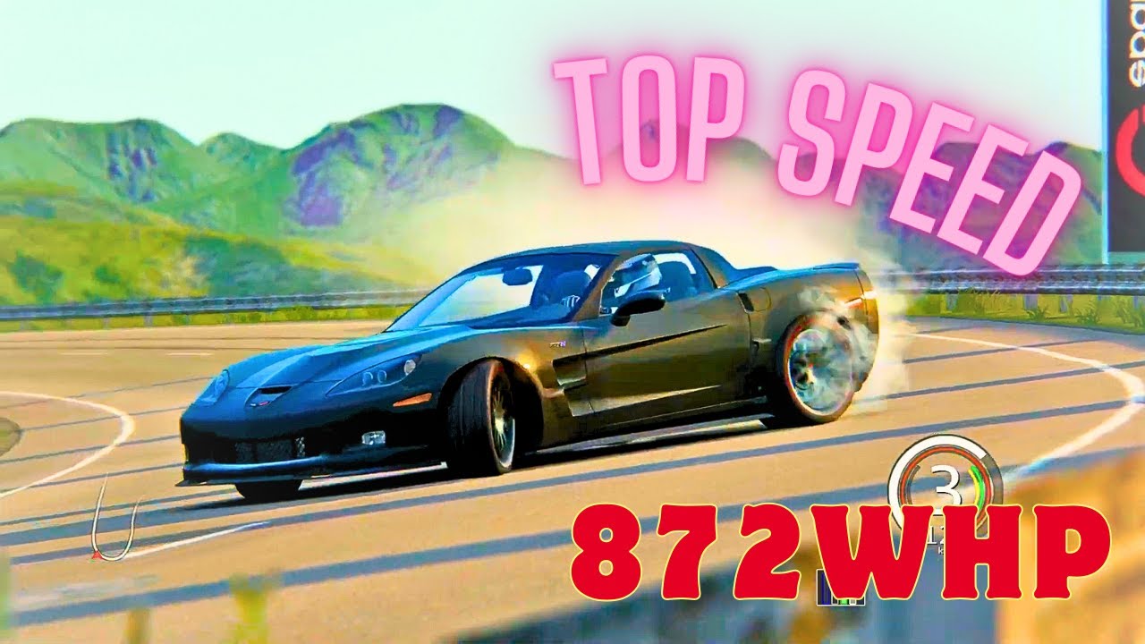 TOP SPEED C6 Corvette ZR1 / 872whp / Assetto Corsa - YouTube