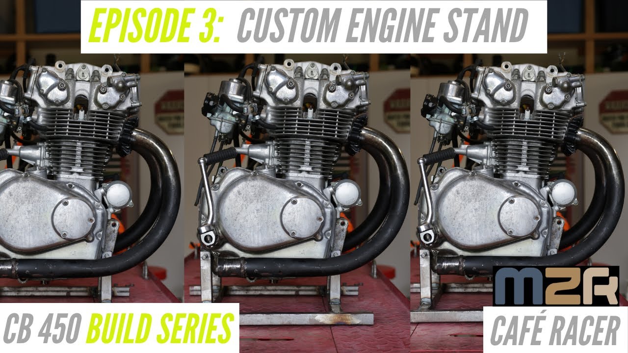 HONDA CB450 CAFÉ RACER BUILD Vol. 3 - Custom Engine Stand - YouTube