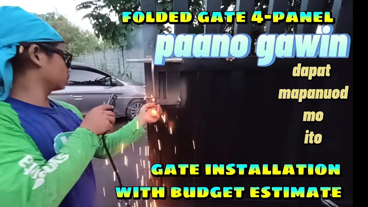 FOLDED GATE 4-PANEL | GATE INSTALLATION WITH BUDGET ESTIMATE - YouTube