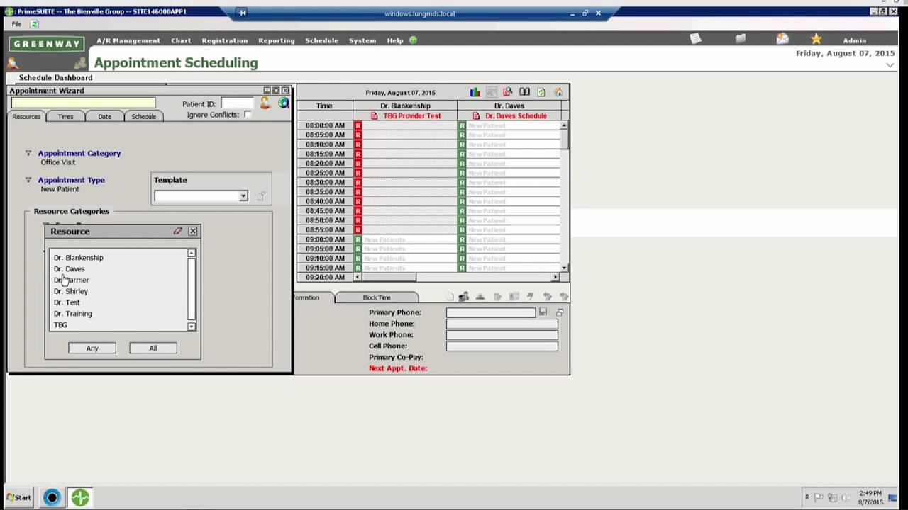 Greenway Health PrimeSUITE™ - Quick Search Templates for Appointments ...
