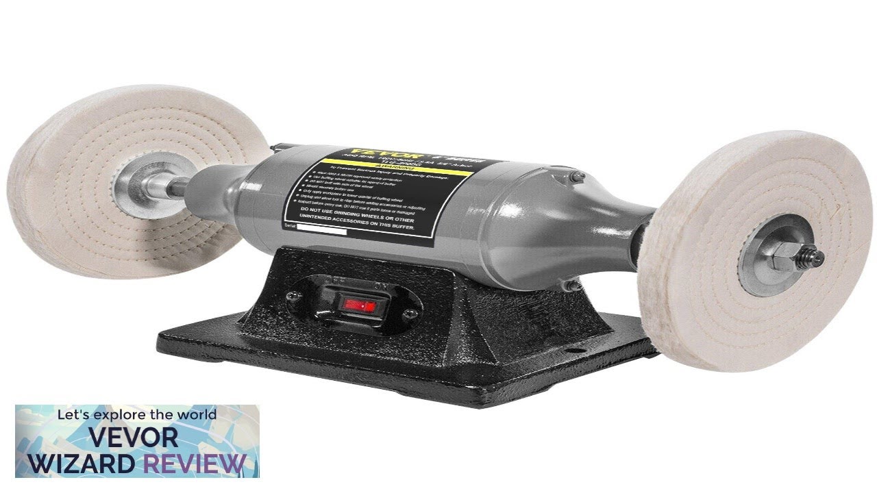 VEVOR Bench Buffer Polisher 8 inch Buffing Machine 370W Motor with 3450 ...
