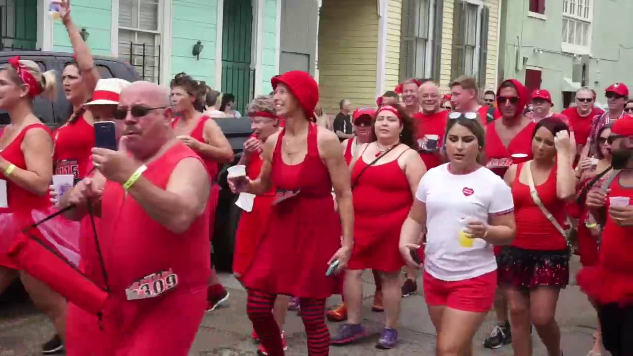 Red Dress Run 2016 in New Orleans - YouTube